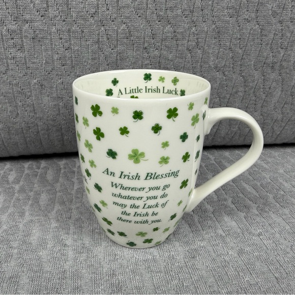 Dining | Irish Blessing Mug With Green Shamrocks | Poshmark